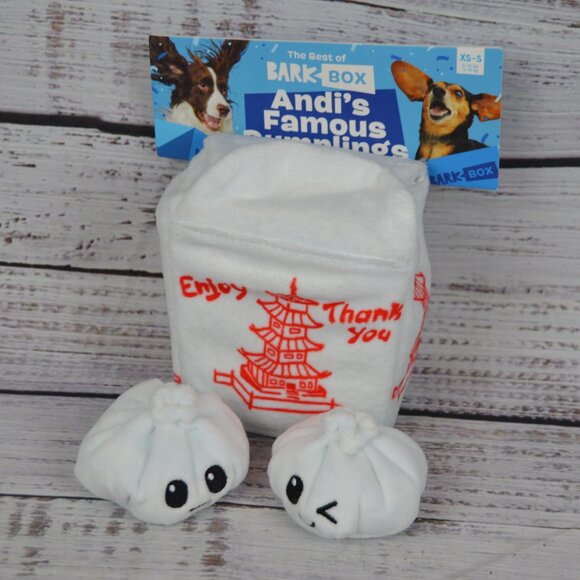 Bark | Dog | Bark Box Andis Famous Dumplings Plush Squeak Xs S Dog Toy ...